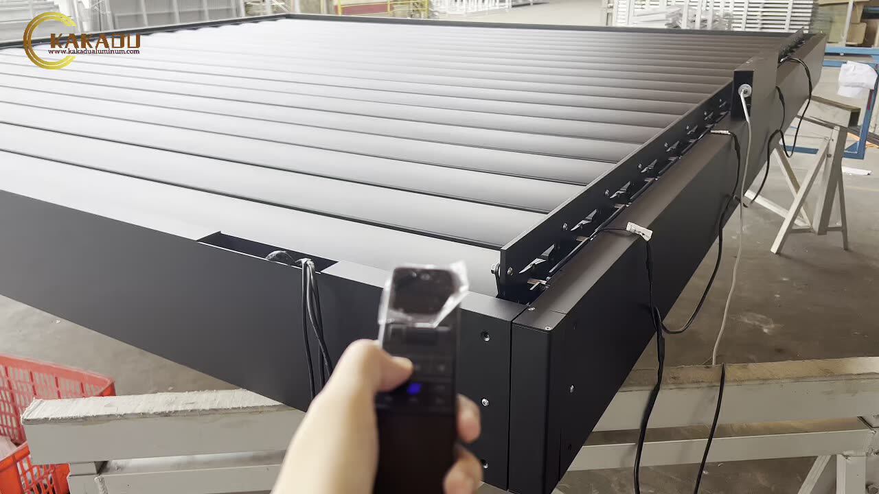 Kakadu Sustainable Aluminum Pergola Motorized Louver And Waterproof ...