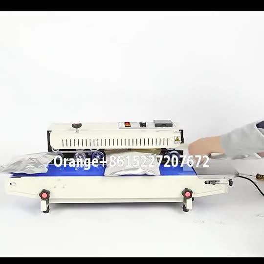Continuous Band Sealer Horizontal Plastic Bag Pouch Sealing Machine ...