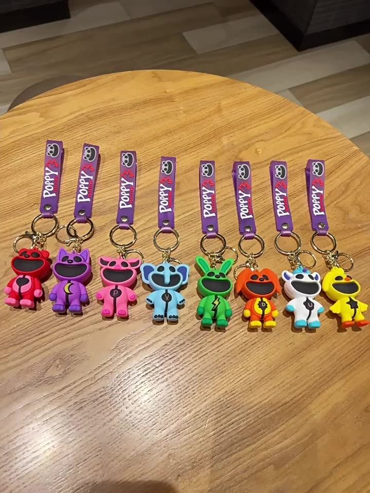 Cartoon Anime Playtime Smiling Critters Keychain Horror Animal Series ...