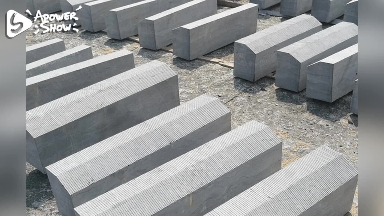 Chinese Bluestone Roadway Kerb Blue Limestone Landscape Curb Curved ...