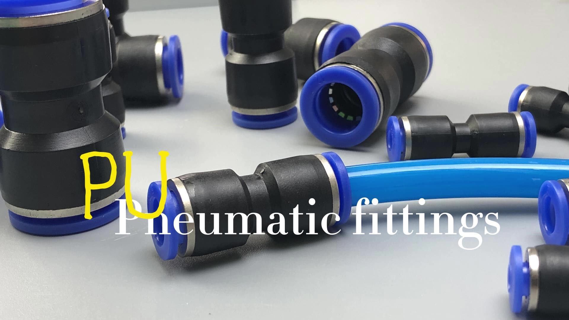 Pneumatic Air Fittings Straight Type Pu4/6/8/10/12mm Two-way Quick ...