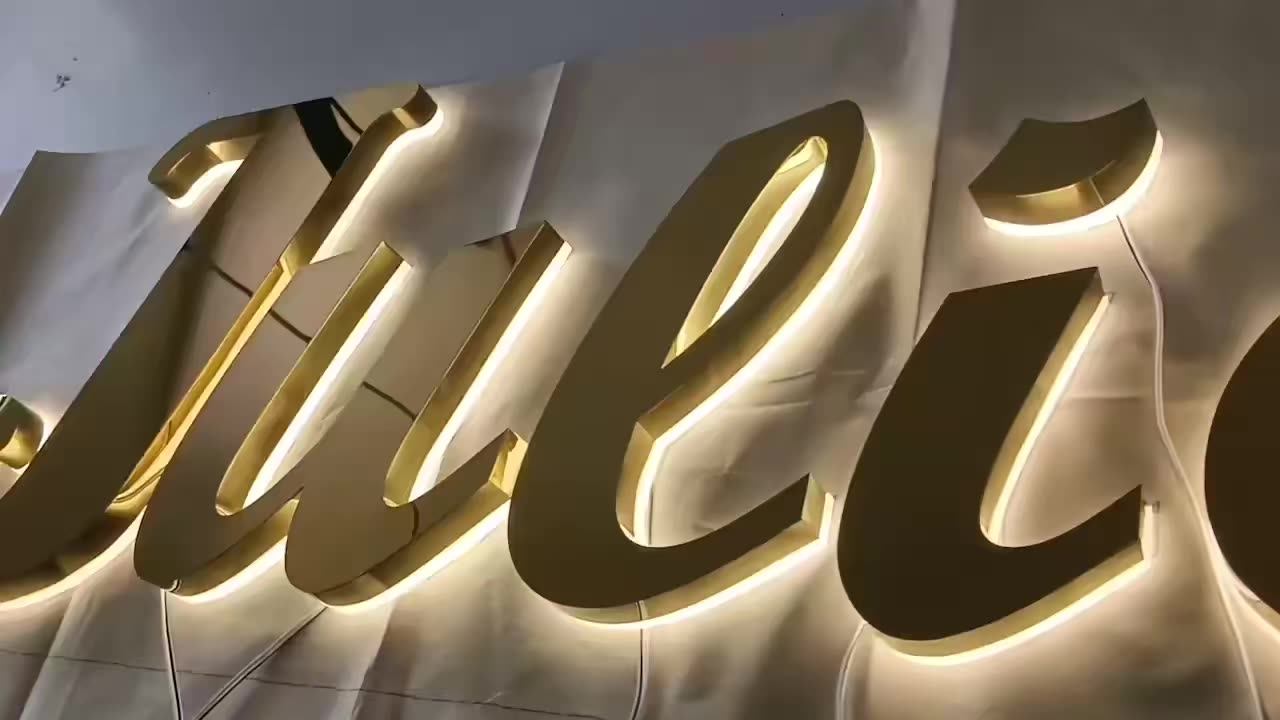 Acrylic Logo Sign Crystal Customized Store Signage 3d Base Outdoor Led ...