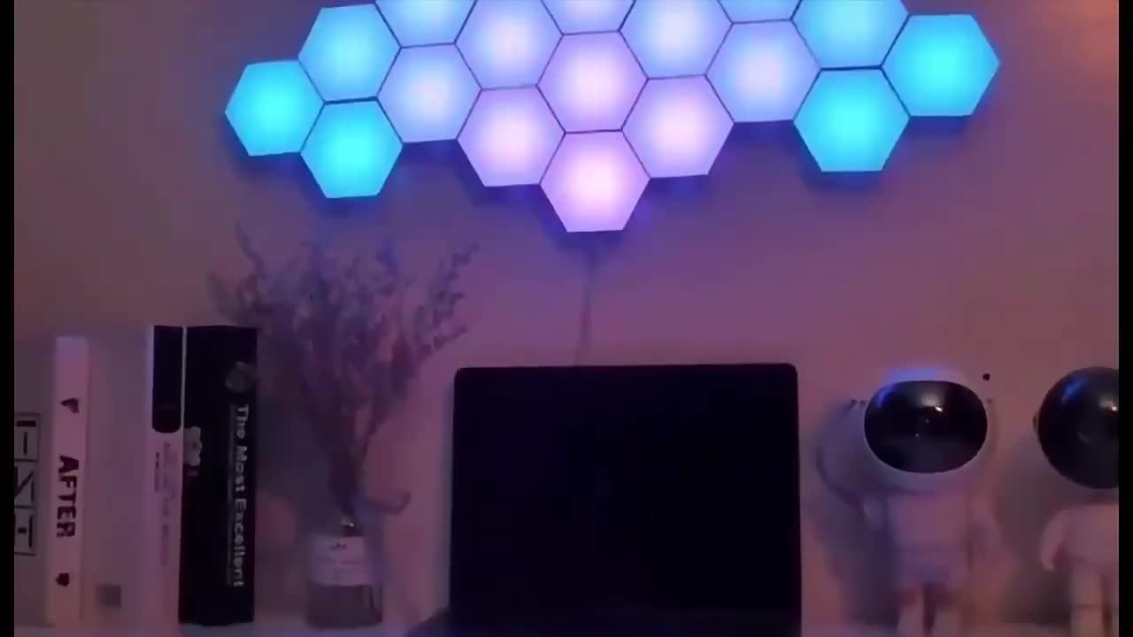 Aoying Rgb Modular Hexagon Led Lights Smart Led Wall Light Panels Touch ...