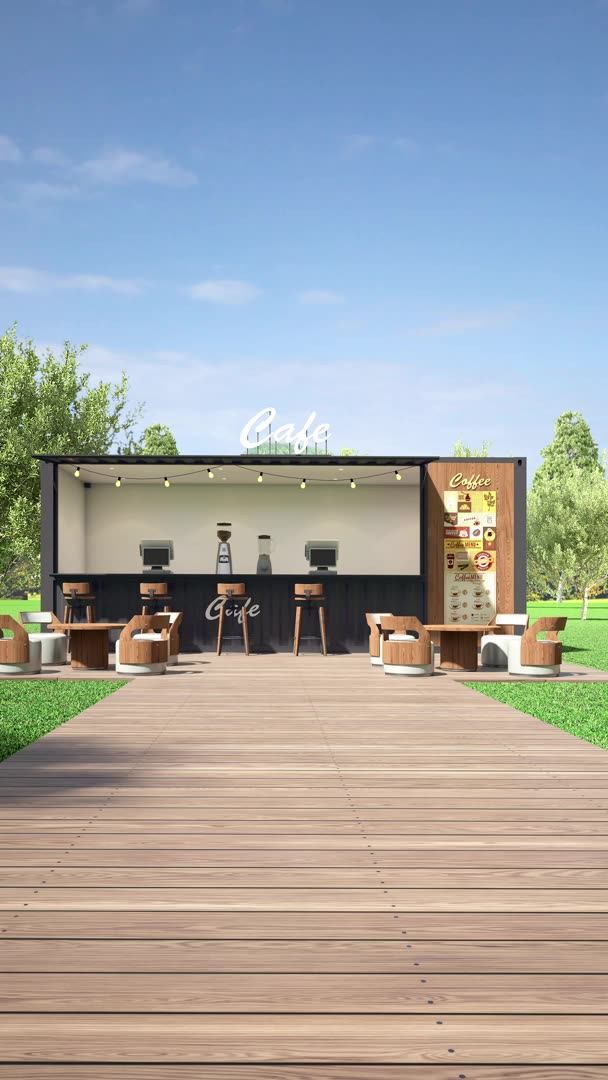 Prefabricated Movable Container Coffee Shop - Buy Mobile Coffee Shop ...