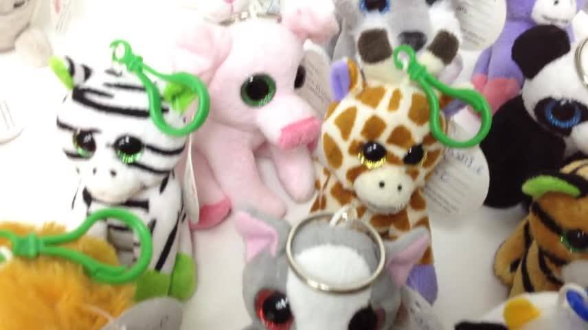 Cute Plush Zebra Keychain Toy Big Eyes Stuffed Animals Plush Keyrings ...