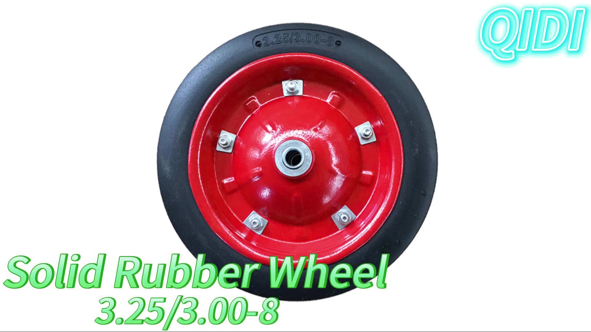 Rubber Caster Tire Wheel Puncture Proof Solid Black Industry Provided ...