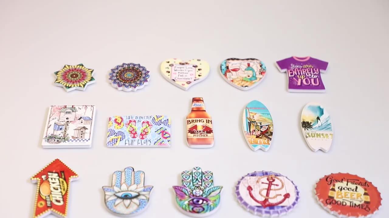 Free Sample Ceramic Sublimation Fridge Magnet For Customized Design And ...