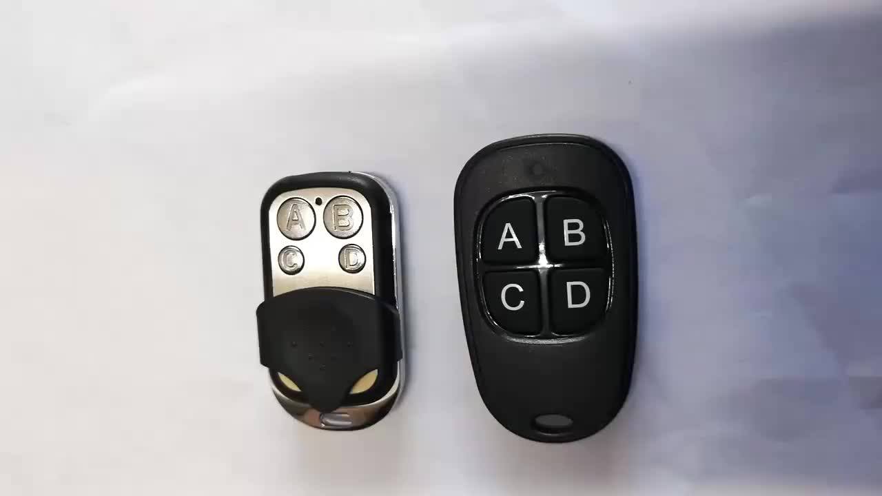 Abcd Button 4 Key Wireless Remote 433mhz Universal Replacement Garage ...