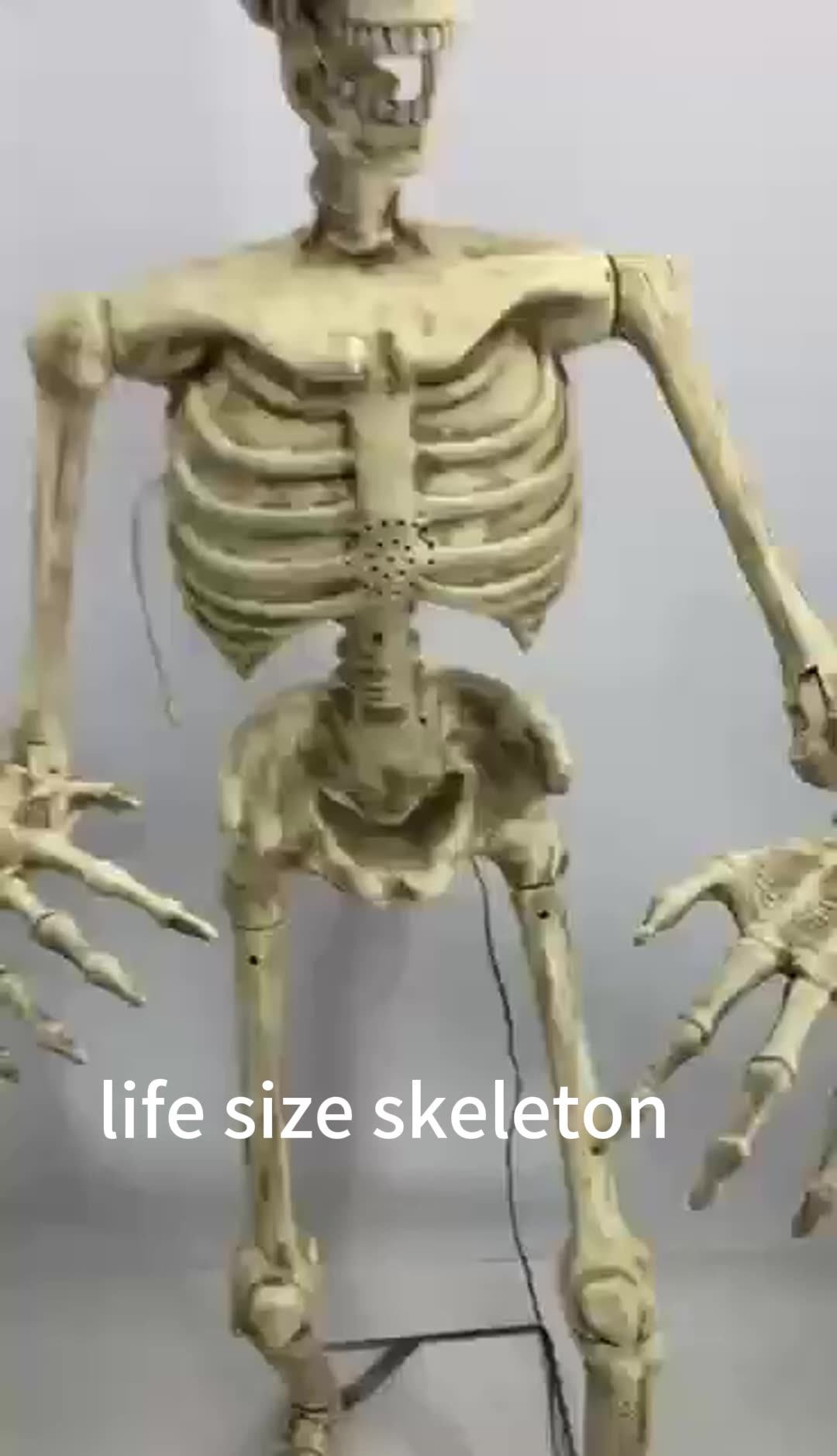 Halloween Giant 8ft Life Size Animated Sounds Skull Toys Props Disfraz ...