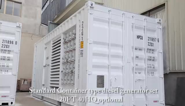 20ft Container Type Silent Canopy 200kw 300kw 500kw Diesel Generator ...