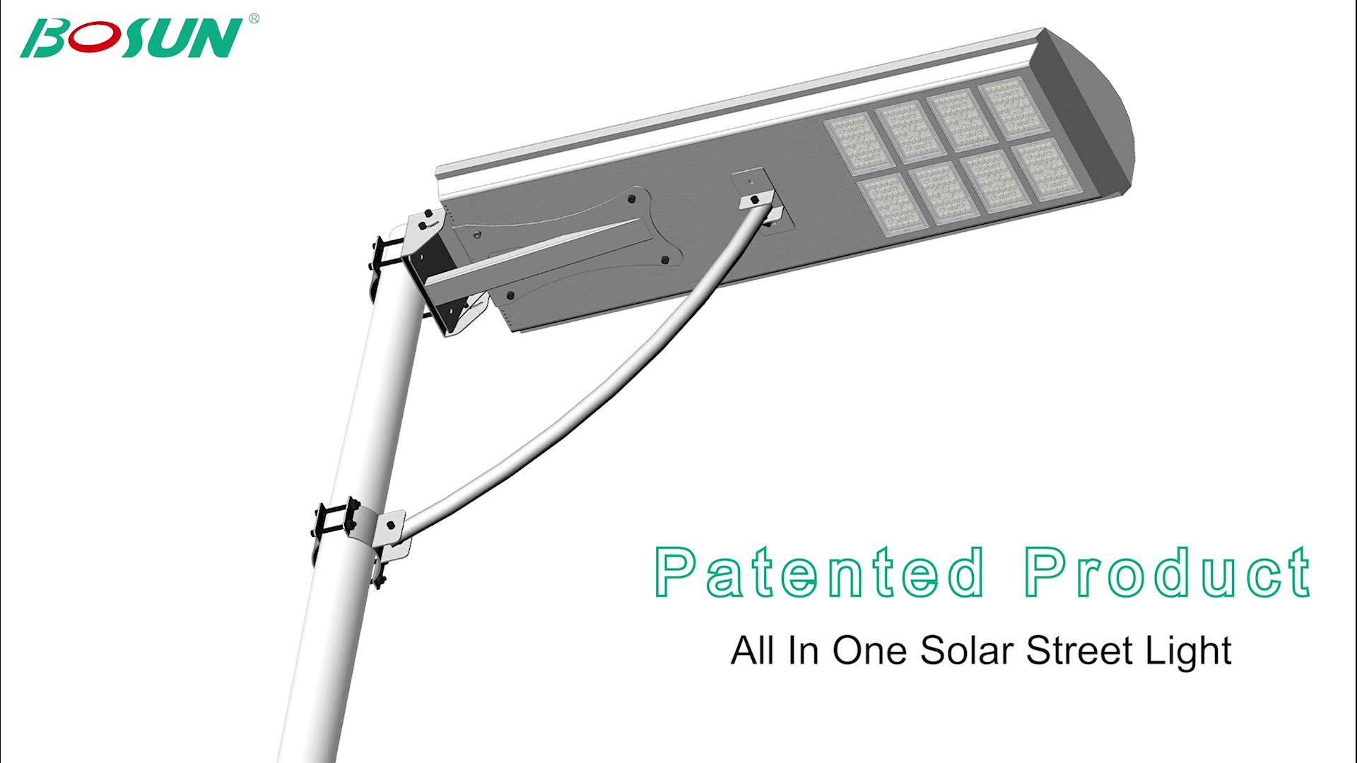 Bosun Ip65 Waterproof 60w 80w 100w All In One Led Solar Street Light ...