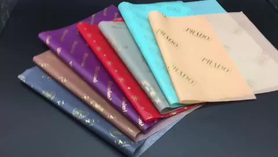 Cl- 005 Whole Logo Design Silk Paper Wrapping Tissue Custom Paper For ...