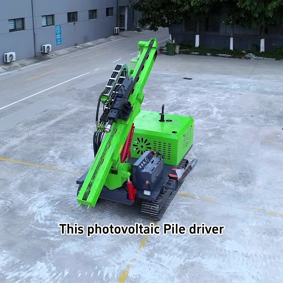 Hydraulic Tracked Photovoltaic Drilling Solar Pile Driver Driver Drill ...