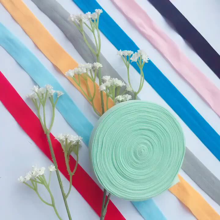 Wholesale Nylon Spandex Grosgrain Fold Over Elastic Bias Binding Tape ...