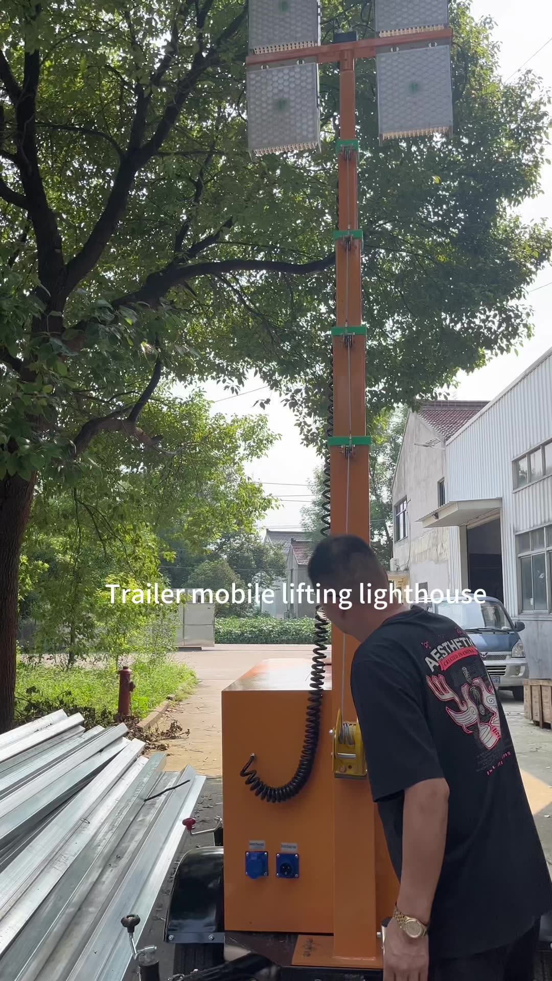 Hot Selling Portable 4*1000w Mobile Trailer Water Cooled Lighting Tower ...