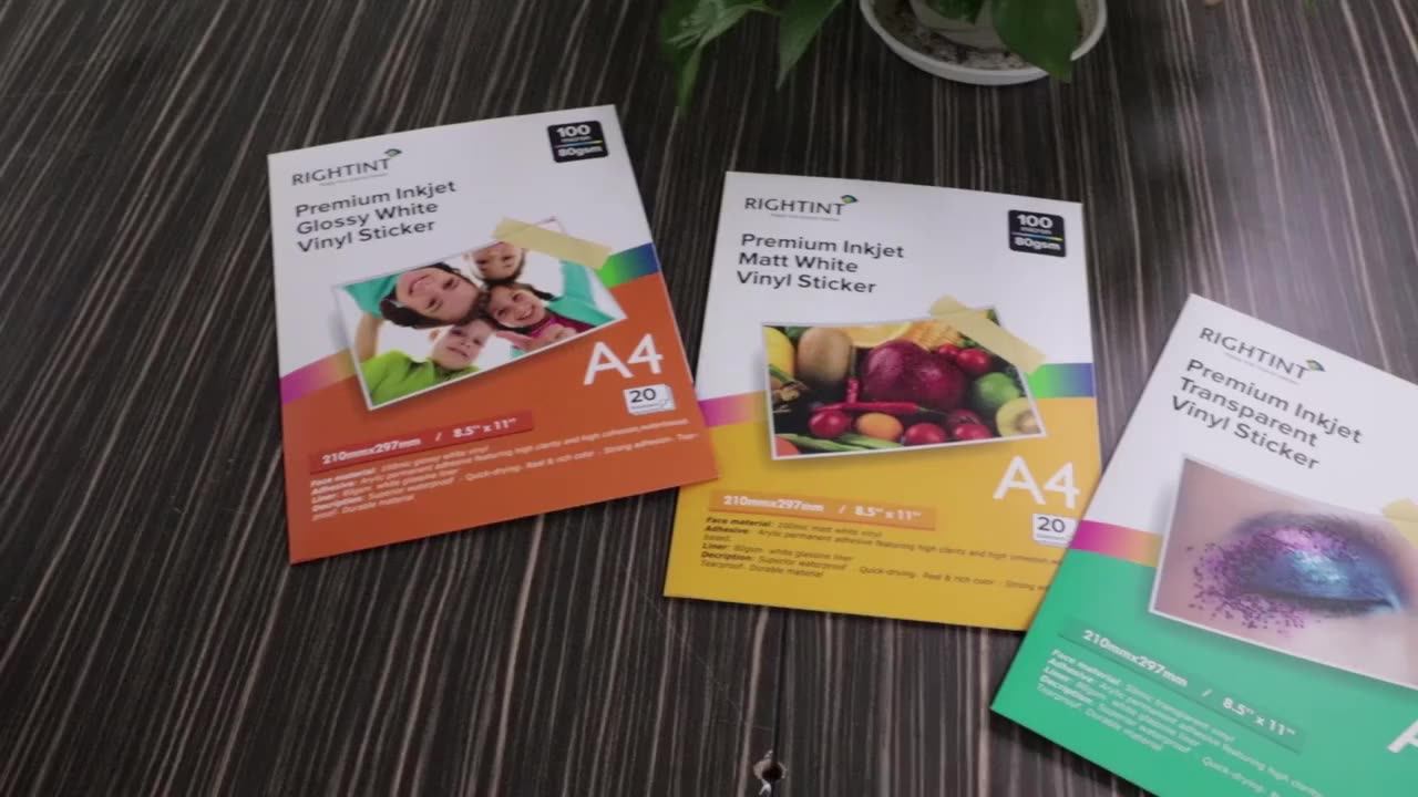 Printable Full Color A4 Blank Waterproof Self Adhesive Glossy / Matte ...