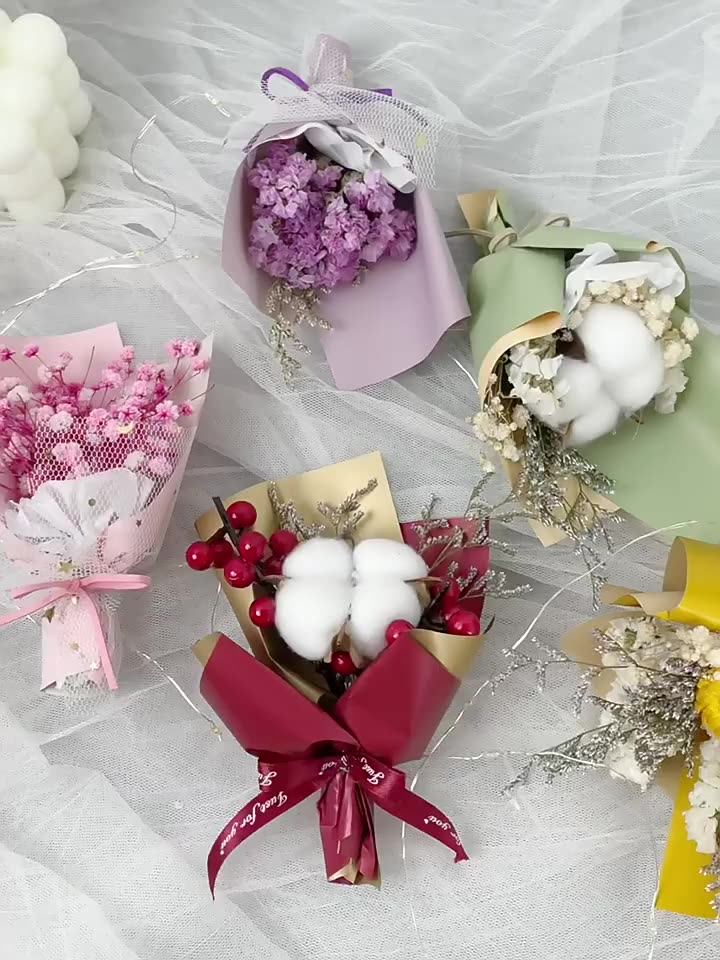 Wholesale Lovely Mini Flower Bouquet Variety Dried Flower Arrangement ...