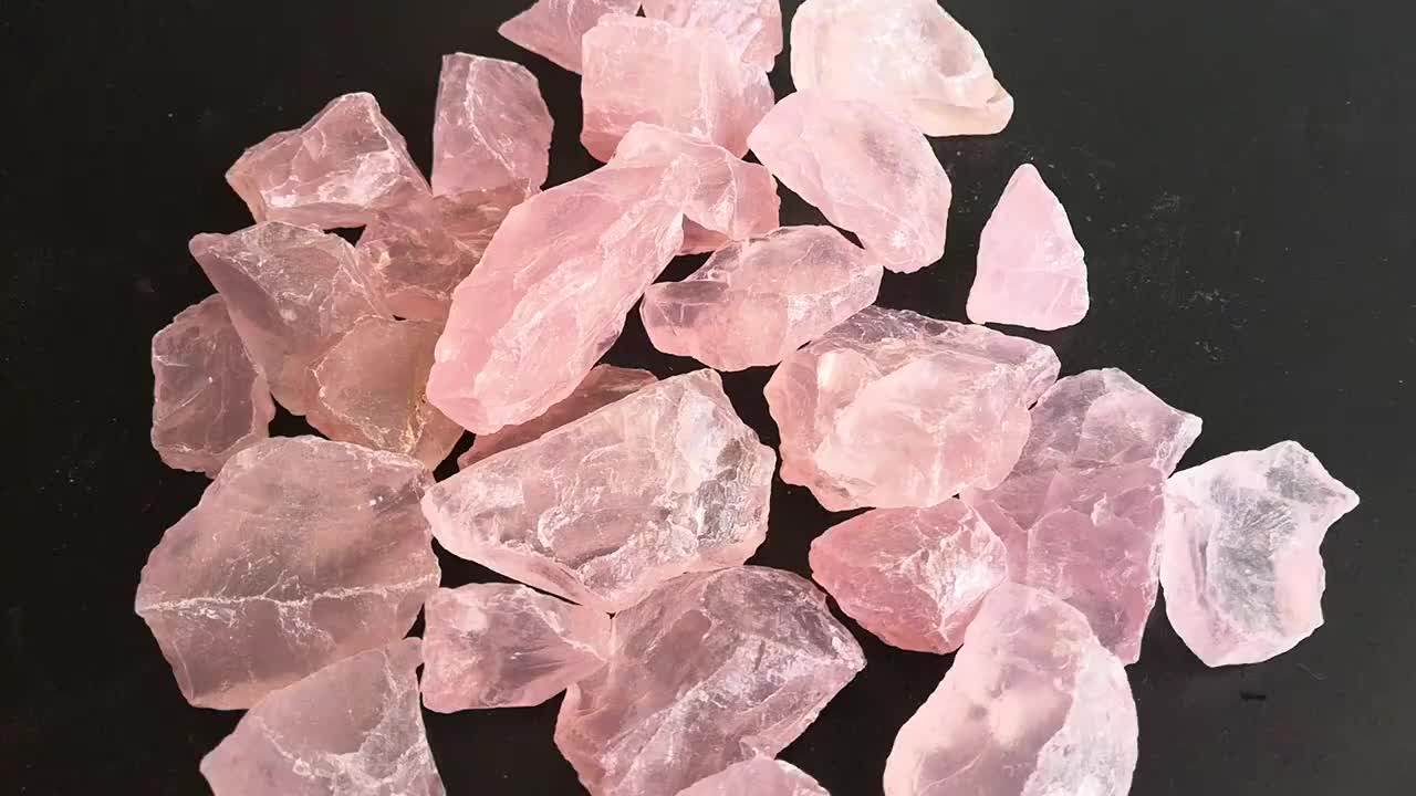 Natural Rough Stone Raw Rose Quartz Mineral Quartz Rose Pink Crystals ...