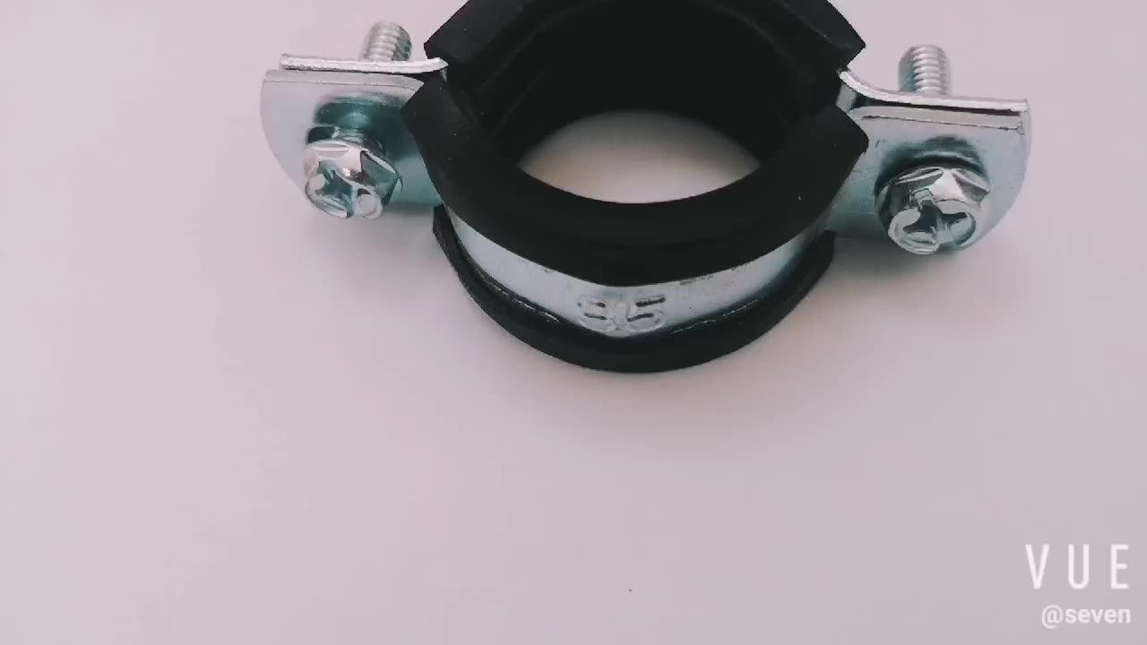 Galvanized Steel Pipe Clamp Clip With Epdm Rubber - Buy Pipe Clamp ...