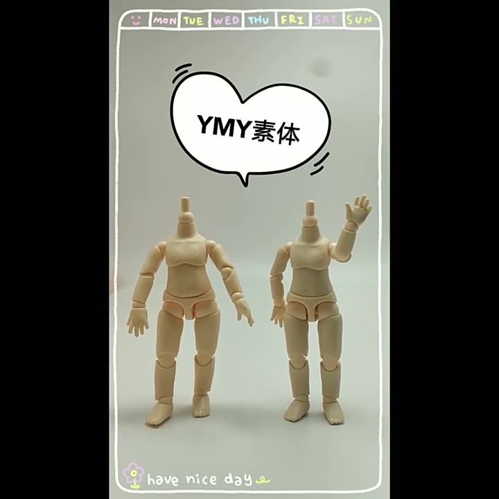 Obitsu 11Cm Doll Toys White Tan Skin Ymy Body Doll Body Spherical Joint ...