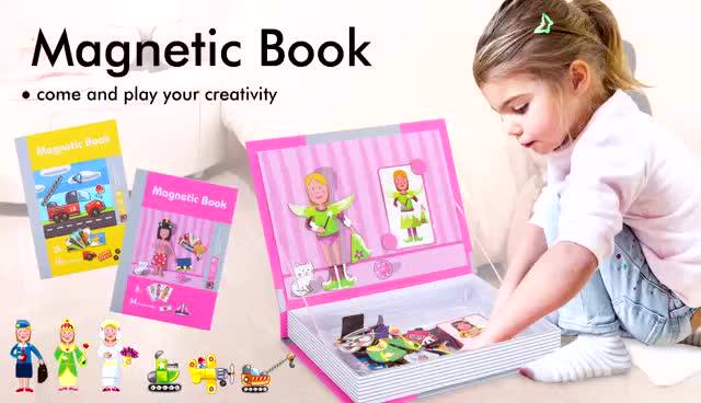Educational Magnetic Book Puzzle 3d Diy Magnetic Book Kid Promotional ...