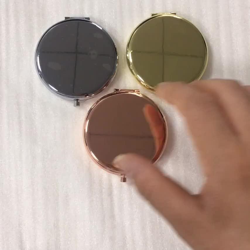 Personalized Pocket Mirror Rose Gold Compact Mirror With Logo - Buy ...