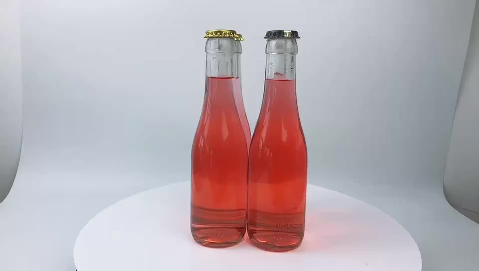 187ml Clear Mini Champagne Glass Bottle 6.32oz Wine Glass Bottle ...