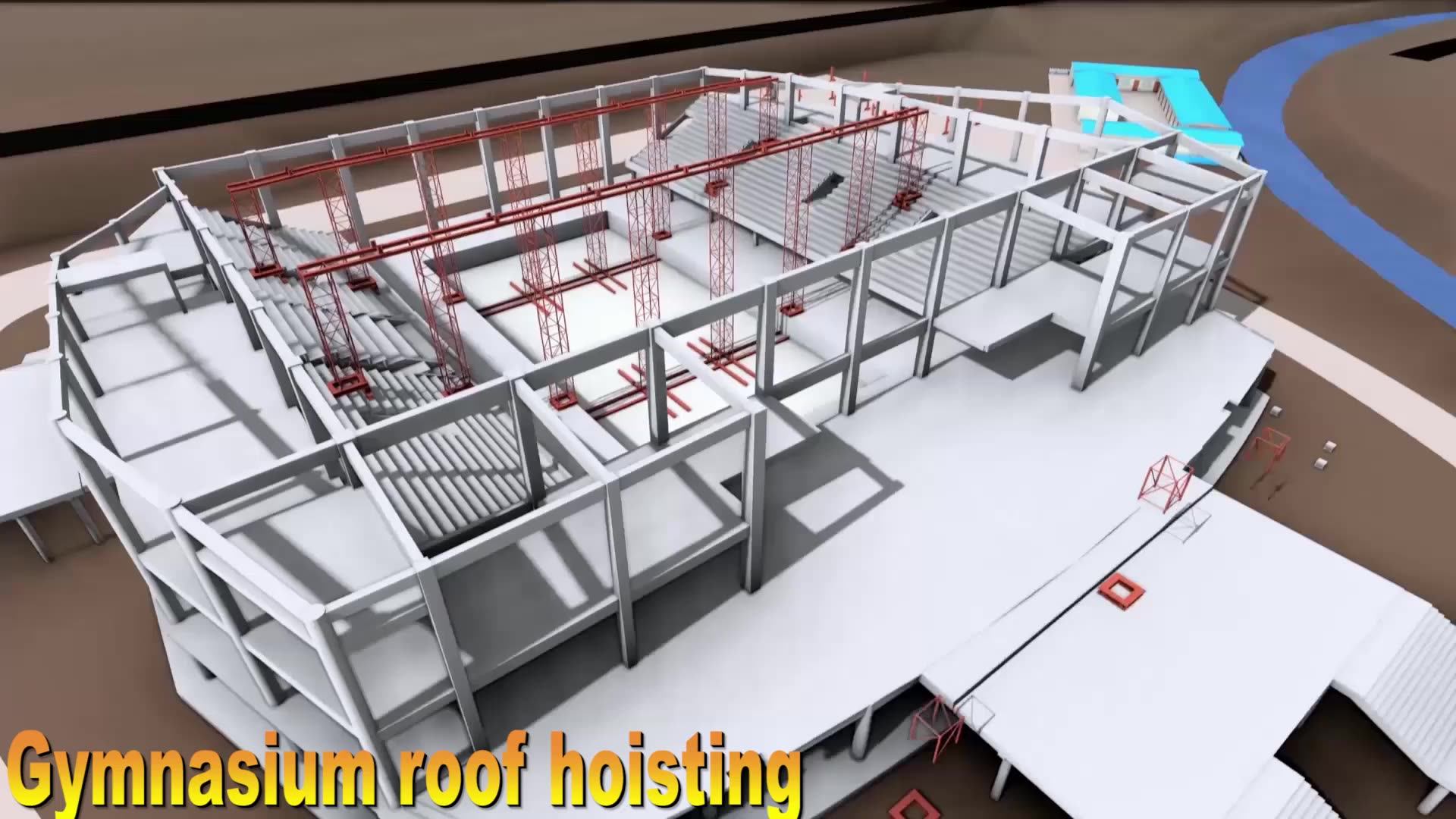 Lf Steel Truss Stadium Roof Structure Gym Prefab Sport Hall - Buy ...