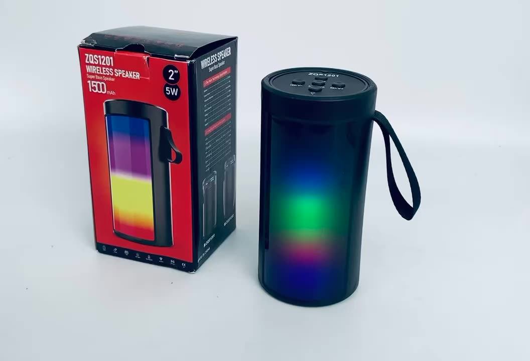 Zqs1201 2022 New Portable Led Light Wireless Speakers Outdoor Super ...