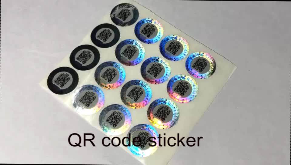 Waterproof 3d Hologram Trademark Qr Cord Security Adhesive Label ...