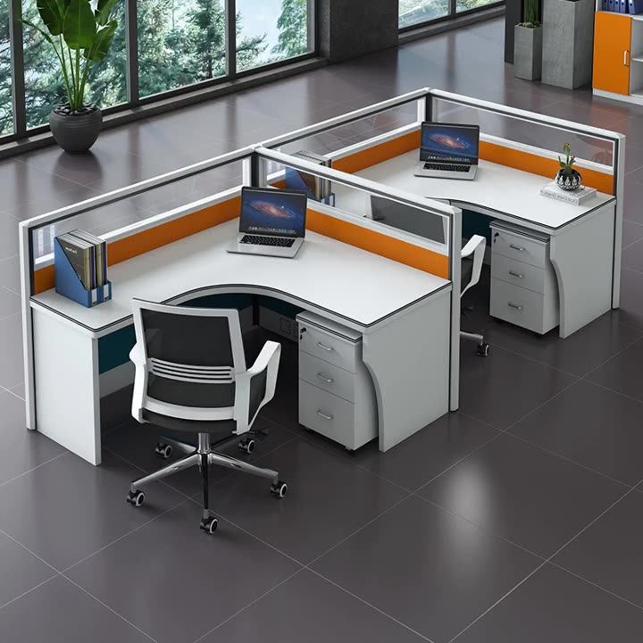 Modern Furniture L Shaped Call Center Cubicle Table Office Partition ...