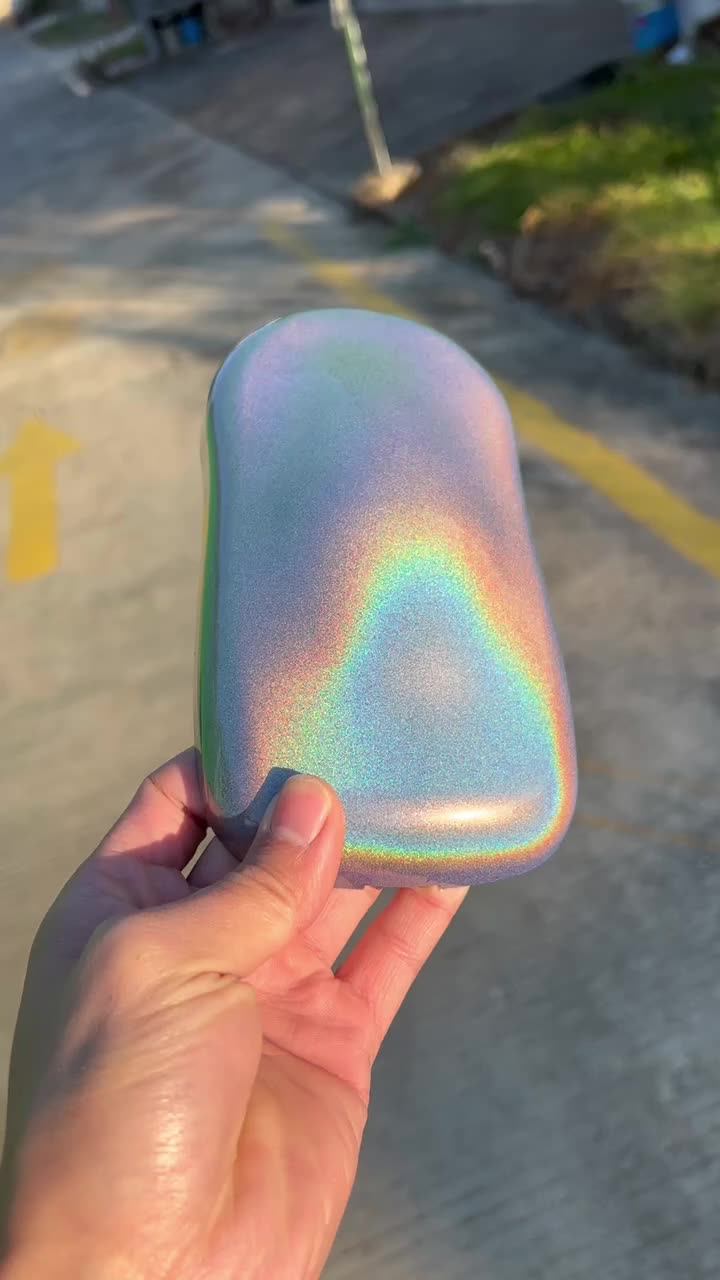 Original Bossbon 1k Acrylic Polyurethane Diamond Laser Silver Rainbow ...