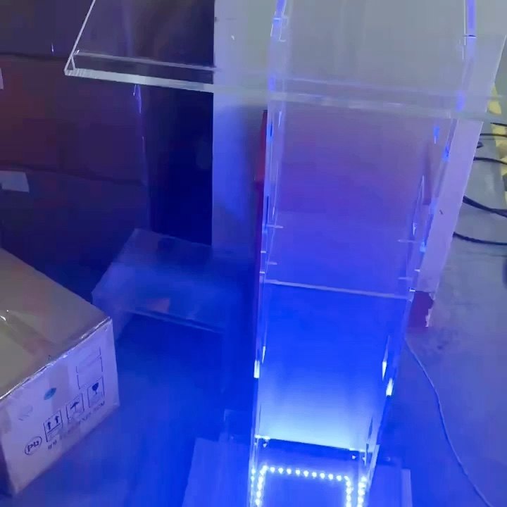 Transparent Led Lighting Acrylic Lectern Pulpit Acrylic Platform Podium ...