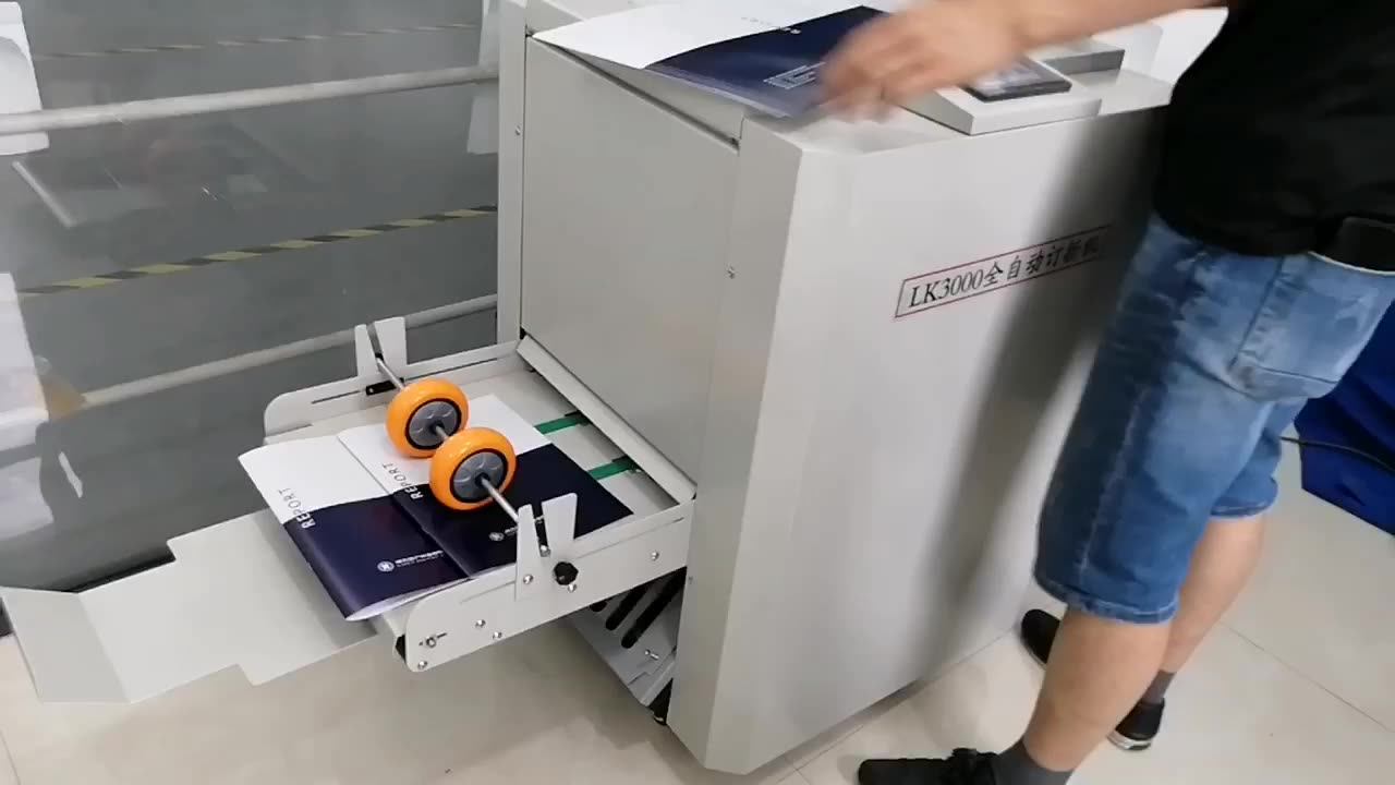 Lk3000 Automatic Folding And Stapling Booklet Making Machine With Honer ...
