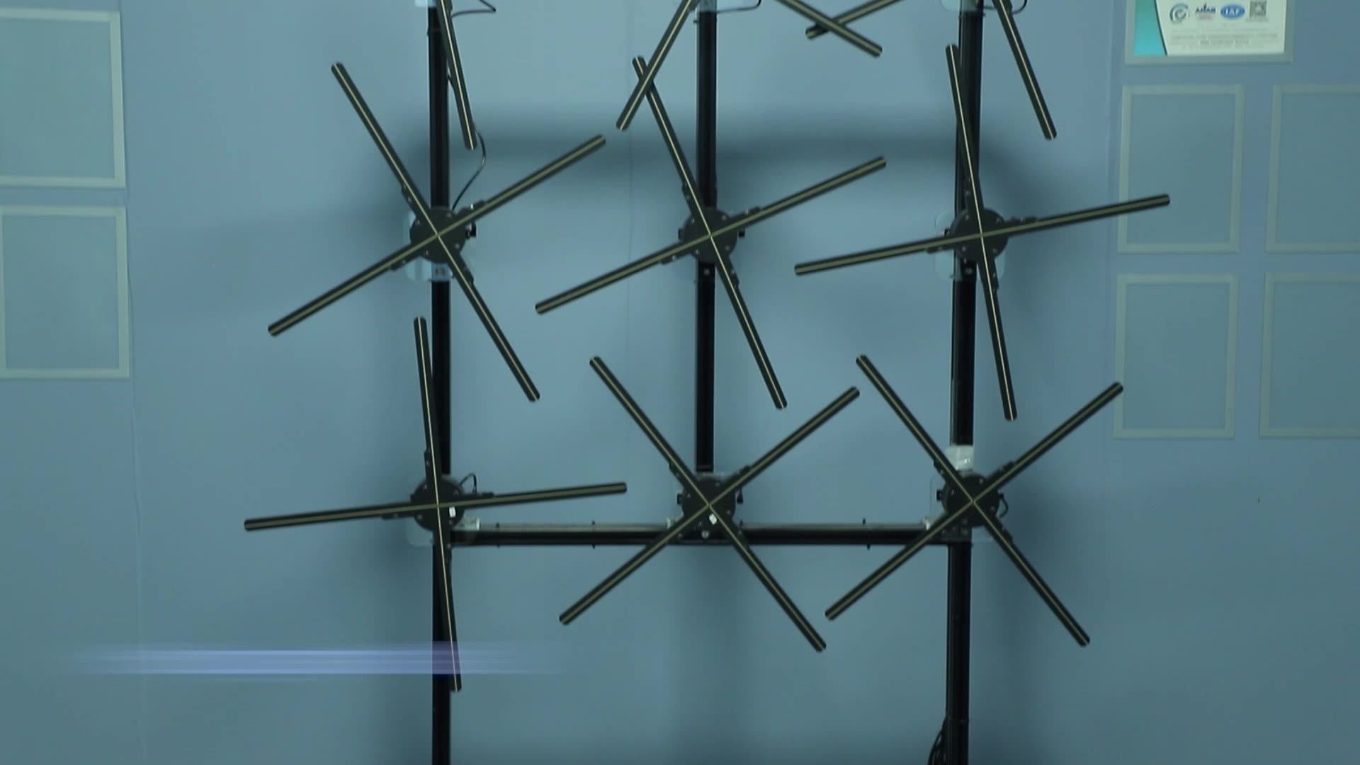 3d Hologram Projector Fan 4*4 16pcs Splicing Wall 3d Hologram Fan ...