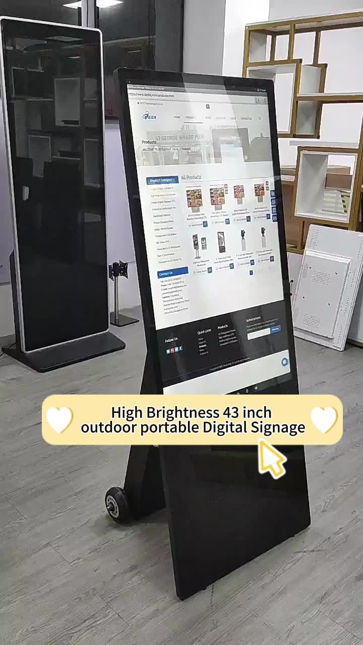 Portable 32 Inch Battery Powered Ip65 Waterproof Lcd Advertising ...