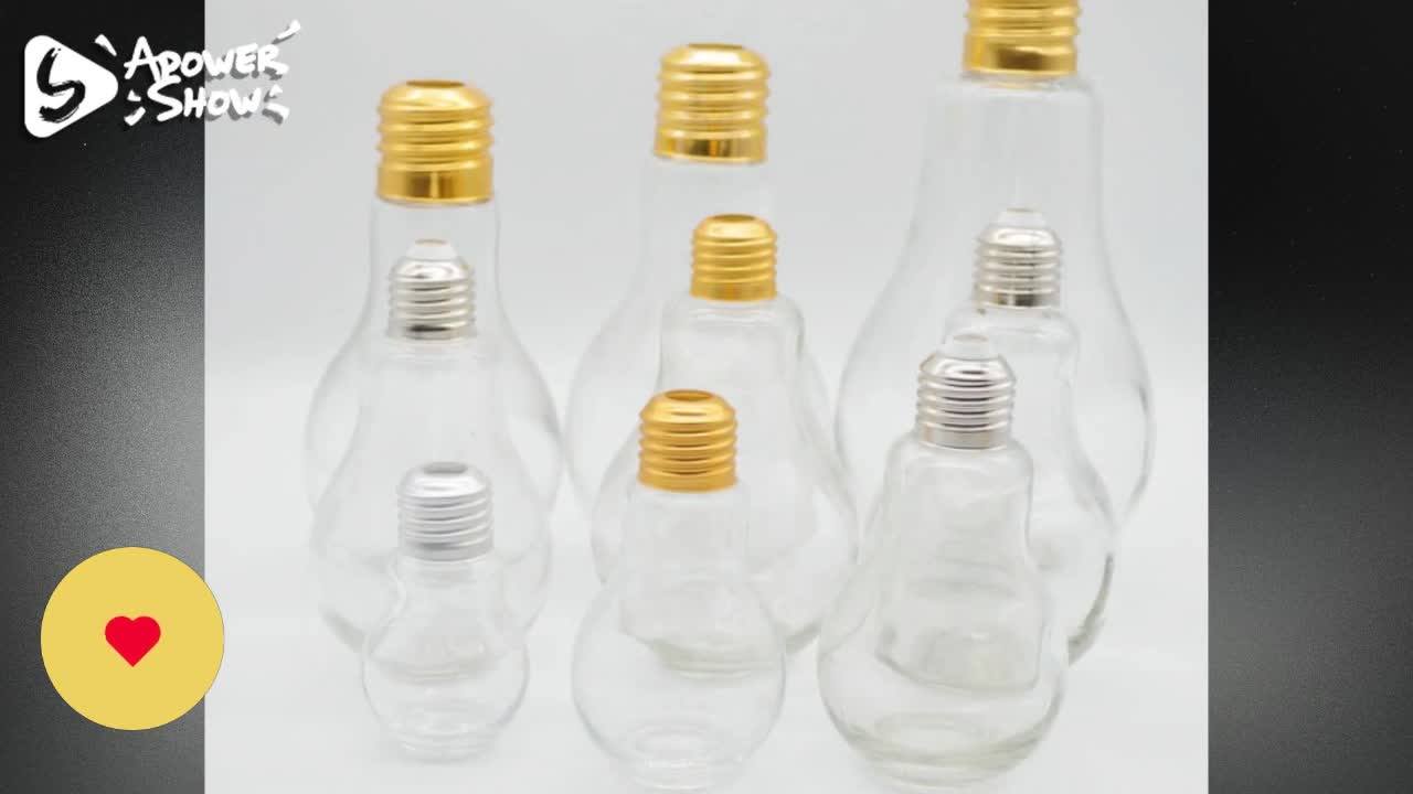 Botella De Cristal Con Forma De Bombilla,150ml,Para Bebidas,Cócteles Y ...