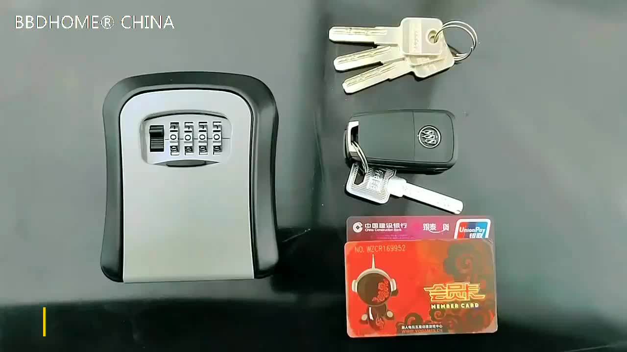 Wall Mounted Safe Storage 4 Digit Code Mount Emergency Password ...