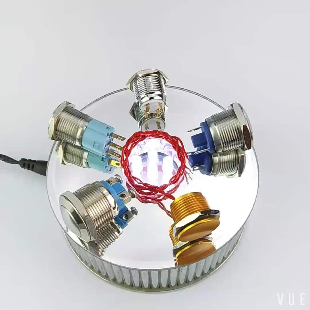 Ip67 220v Flat Momentary 22mm Metal Pushbutton Led Switch - Buy Switch ...