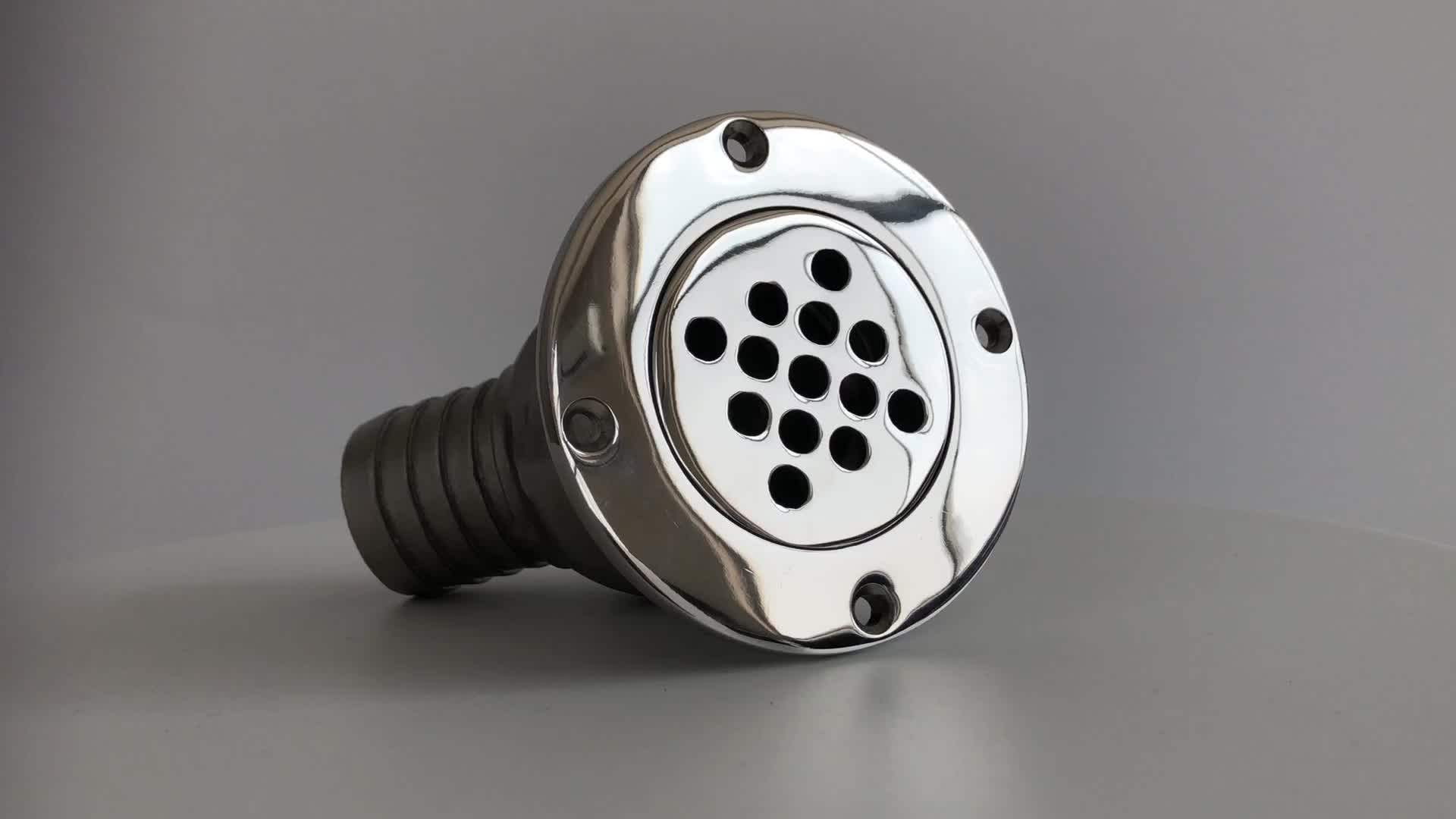 316 Stainless Steel Marine Hardware Ball Type Drain Cockpit Scupper ...