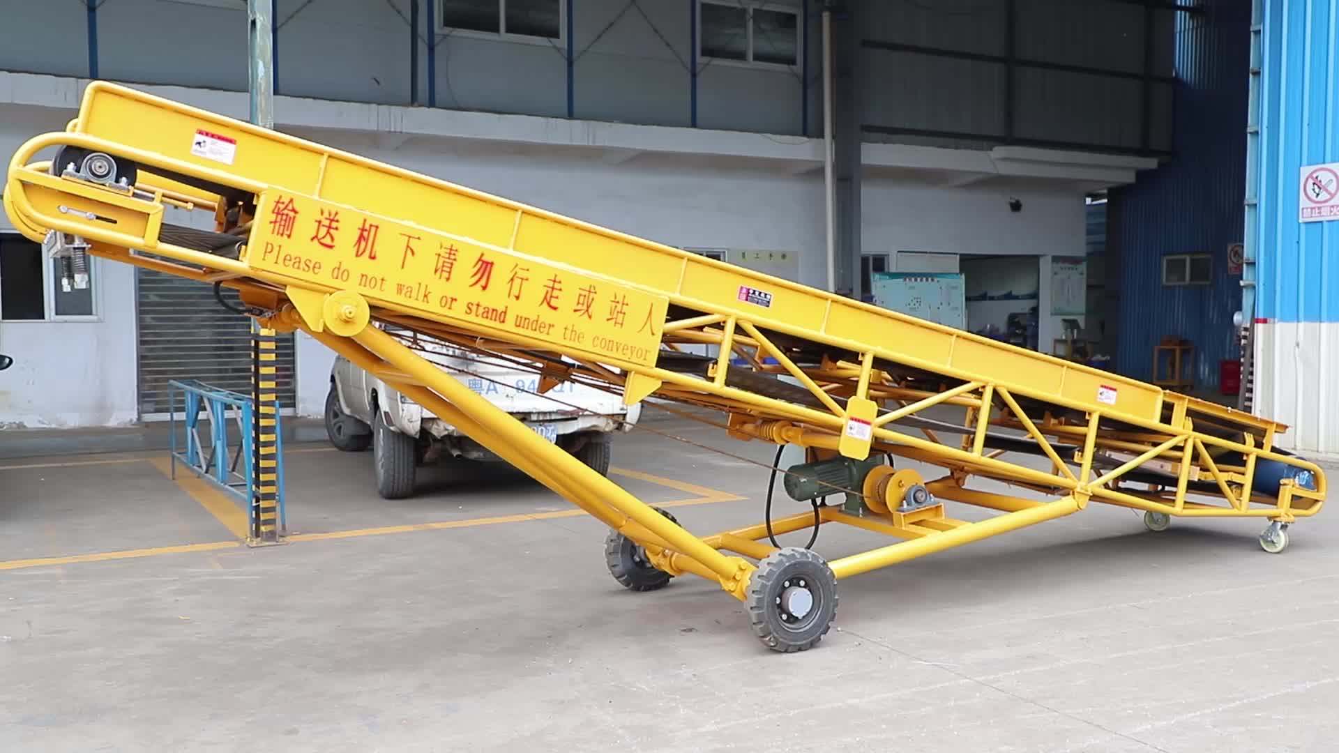 China Factory Mobile Conveyor Rubber Grain Belt Conveyor Machine For ...