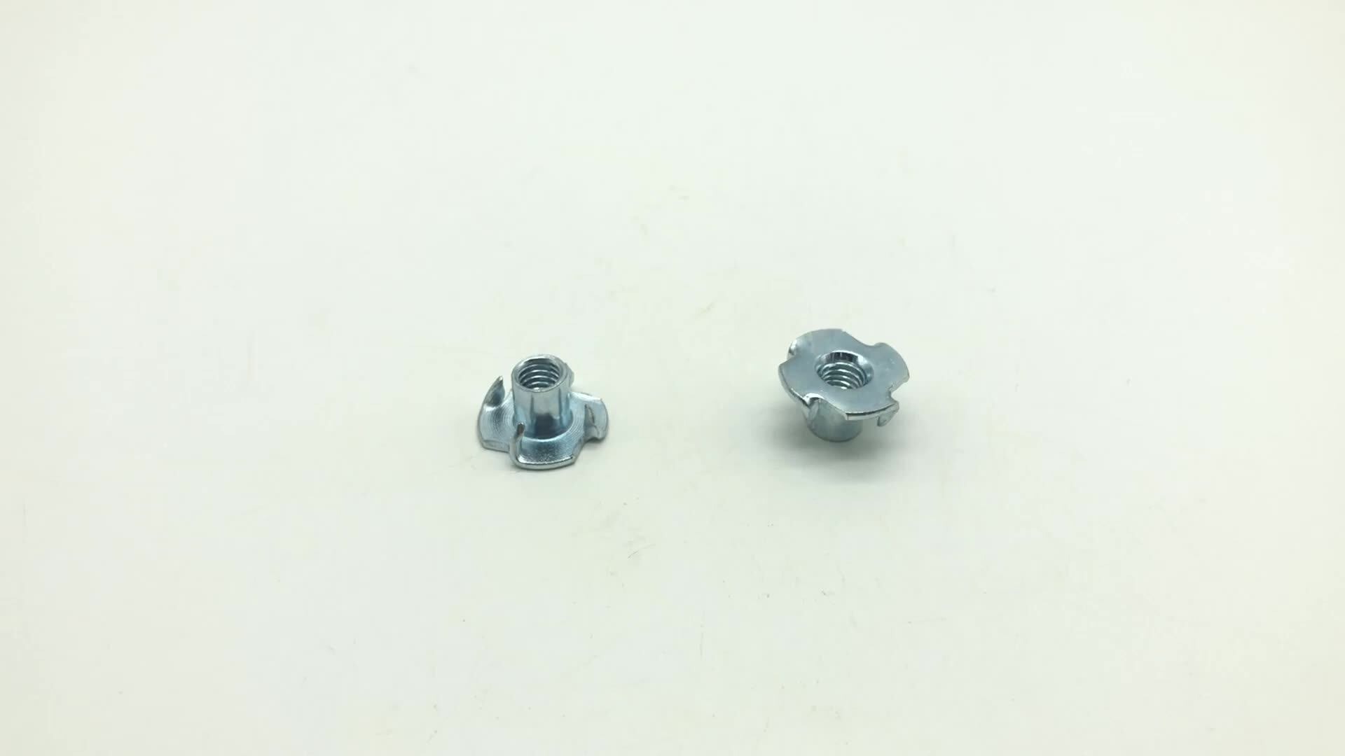 High Precision Stainless Steel Hardware Furniture Insrt Tee Nut With 4 ...