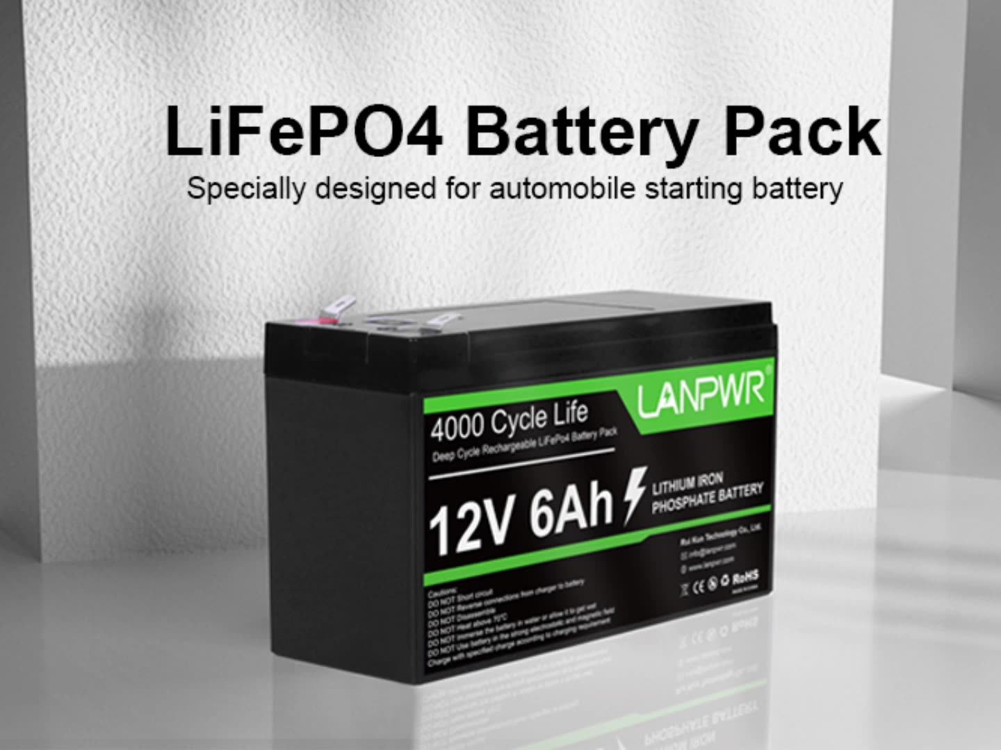 12v 6ah Lifepo4 Battery 12v 24v 6ah 7ah 100ah 150ah 200ah Storage ...