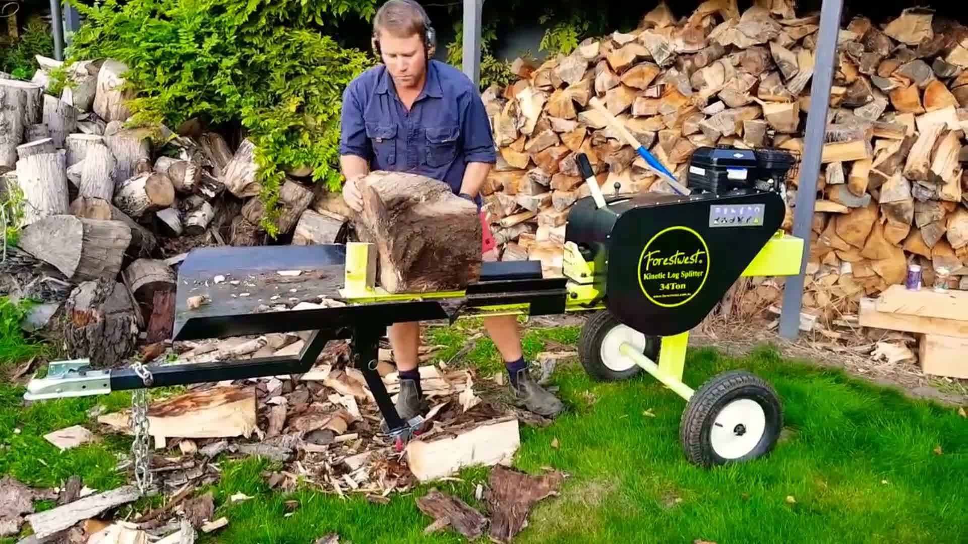 6.5hp Petrol 34t Kinetic Log Splitter 2s Cycle Time Fast Log Splitter ...