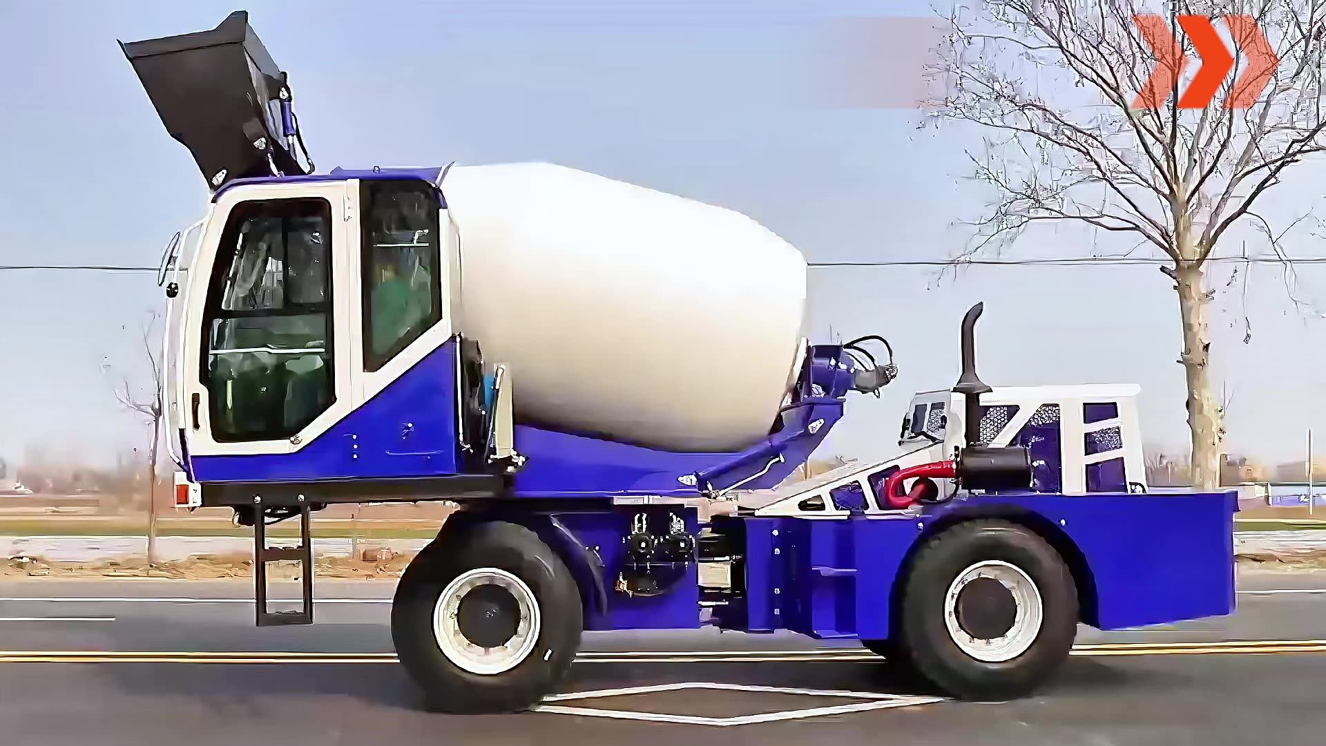 Construction Road Machinery Mini Mobile Cement Concrete Mixer Pump Self ...