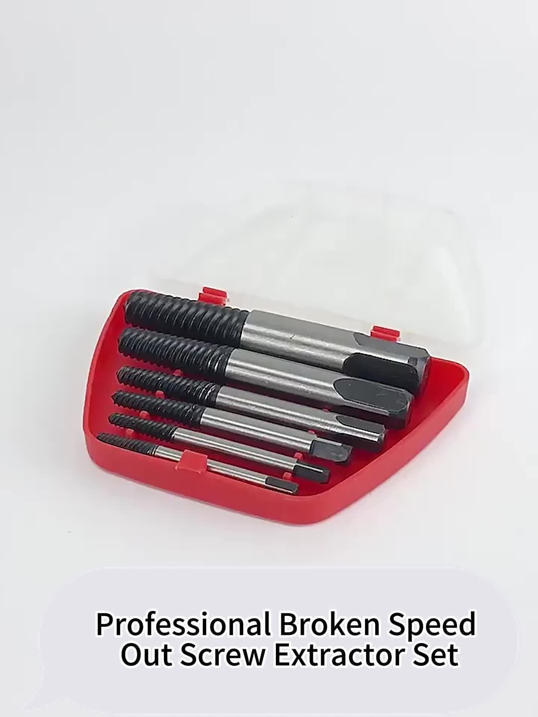 Damaged Bolt Screw Extractor And Remover Set 5pcs 6pcs With Plastic ...