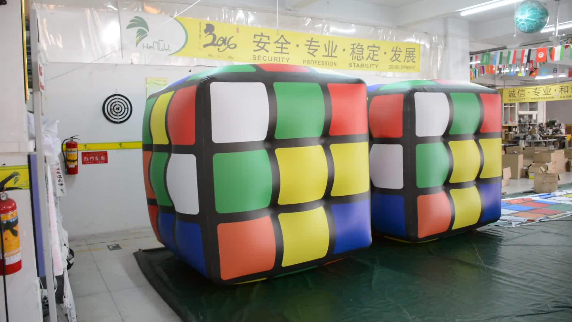 Advertising Vinyl Inflatable Rubik's Cube Helium Cube Beach Ball - Buy ...