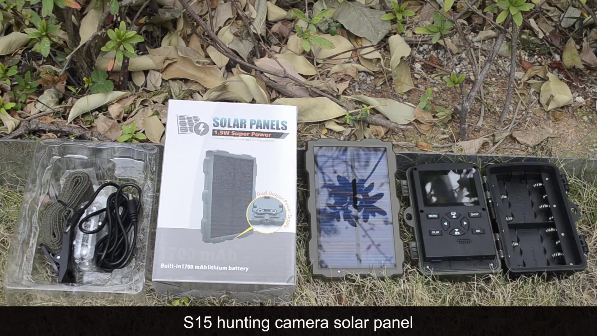 S15 High Power Outdoor Waterproof Hunting Camera Solar Panel Charger ...