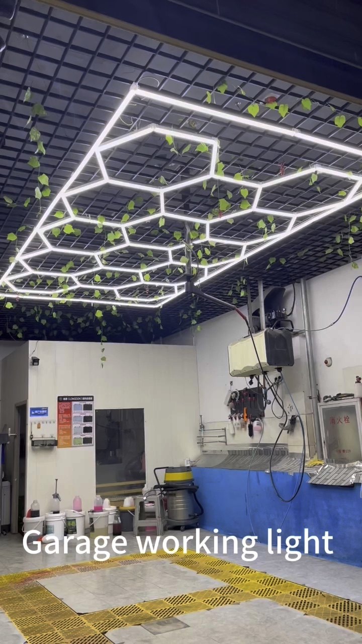 Hair Salon Store Interior Design Hexagonal Led Lights For Decoration ...