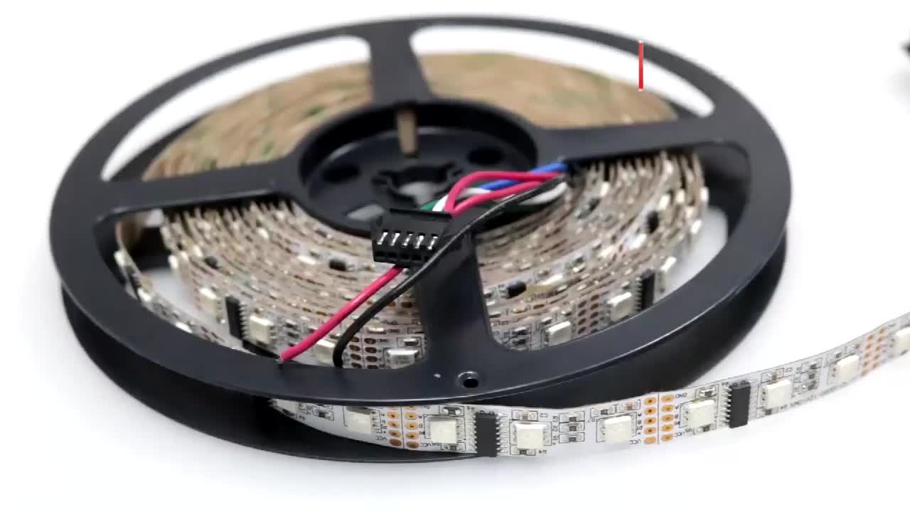 Matrix Artnet Dc12v 24v 60leds Dmx Rgb Addressable Led Tape/strip Light ...